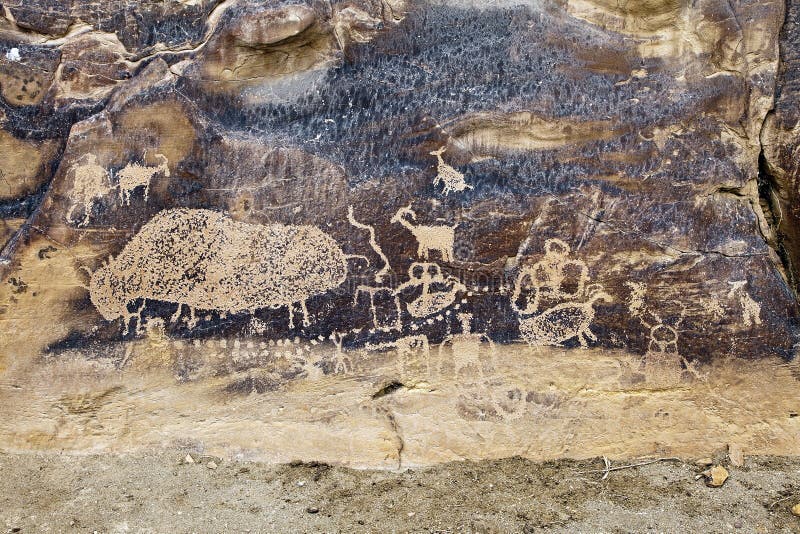 Indian Rock Art stock illustration. Illustration of symbols - 26057479