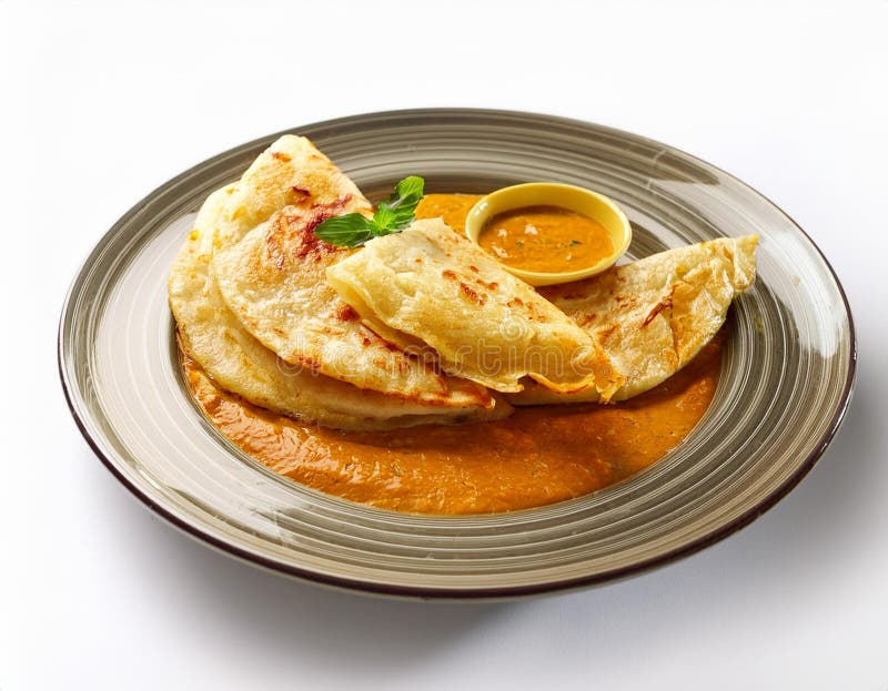 Indian Roti with Dal stock illustration. Illustration of side - 332343723