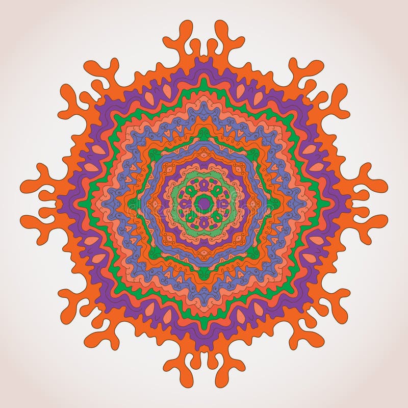 Indian round pattern stock vector. Illustration of frame - 50193452