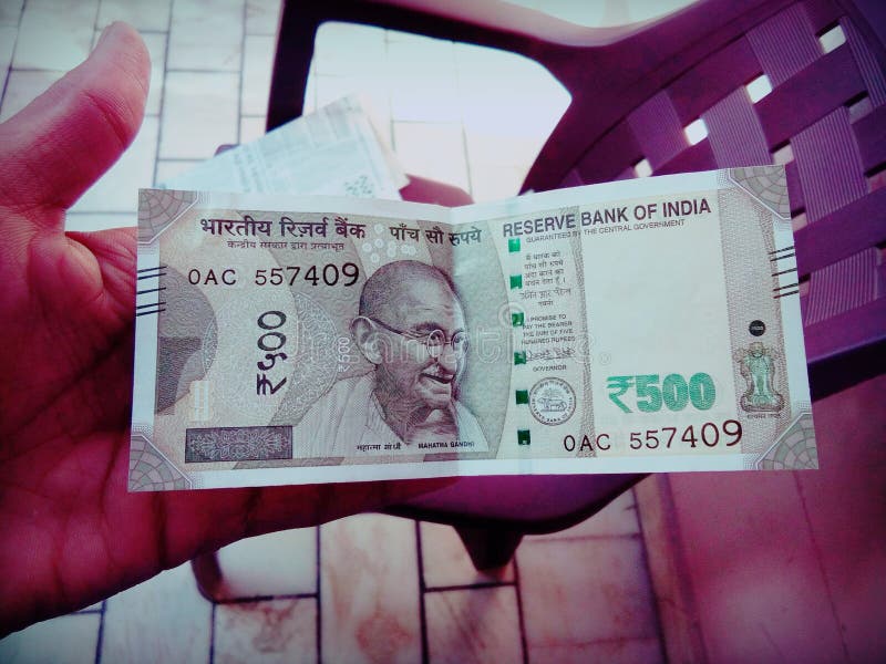 Indian 500 Rs note stock photo. Image of note, indian - 95102880