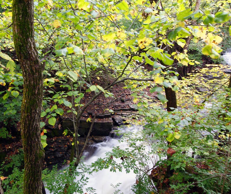 Indian Run Falls Park, Dublin, Ohio Stock Image - Image of columbus ...