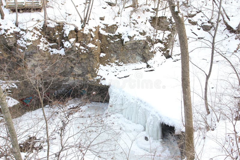 Indian Run Falls Park, Dublin, Ohio Stock Photo - Image of woods, falls ...
