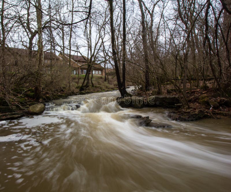 Indian Run Falls Park, Dublin, Ohio Stock Image - Image of columbus ...