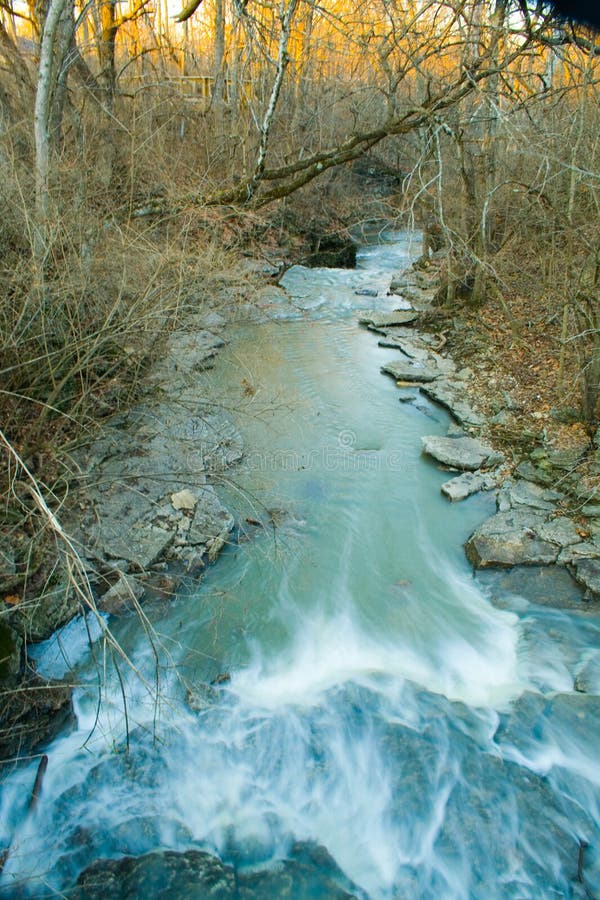 Indian Run Falls Park, Dublin, Ohio Stock Image - Image of views ...