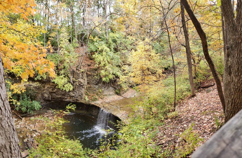 Indian Run Park in Autumn, Dublin, Ohio Stock Photo - Image of flow ...