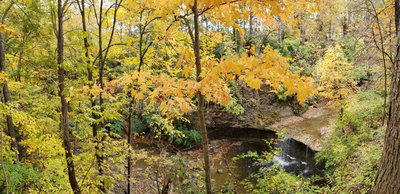 Indian Run Park in Autumn, Dublin, Ohio Stock Image - Image of long ...
