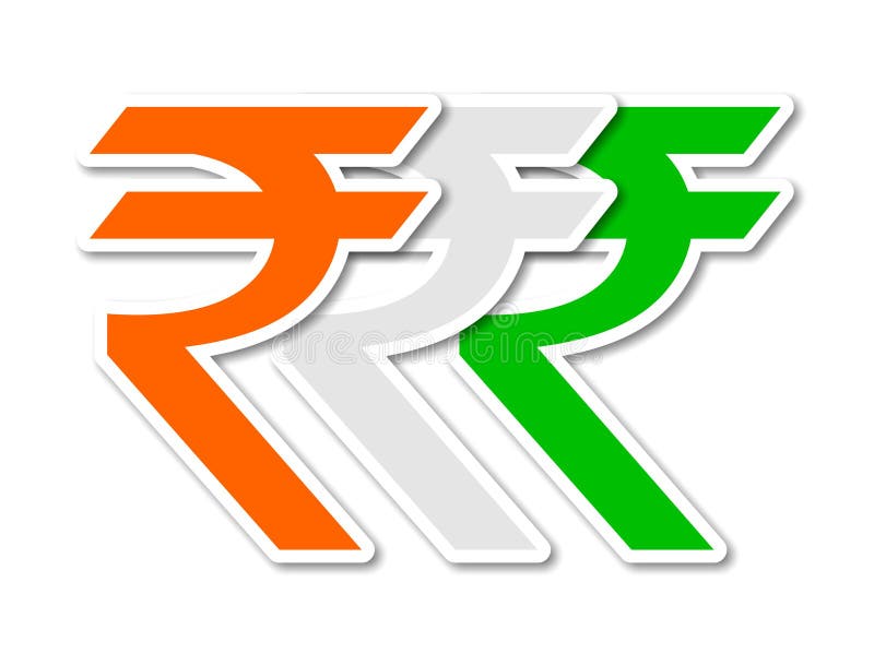 Gold Rupee Sign stock illustration. Illustration of font - 11562300
