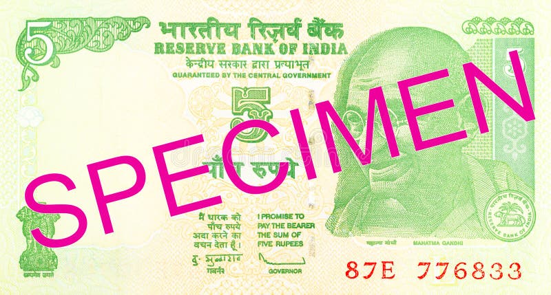 10 Indian Rupee Bank Note Obverse Shape of India Stock Photo - Image of ...