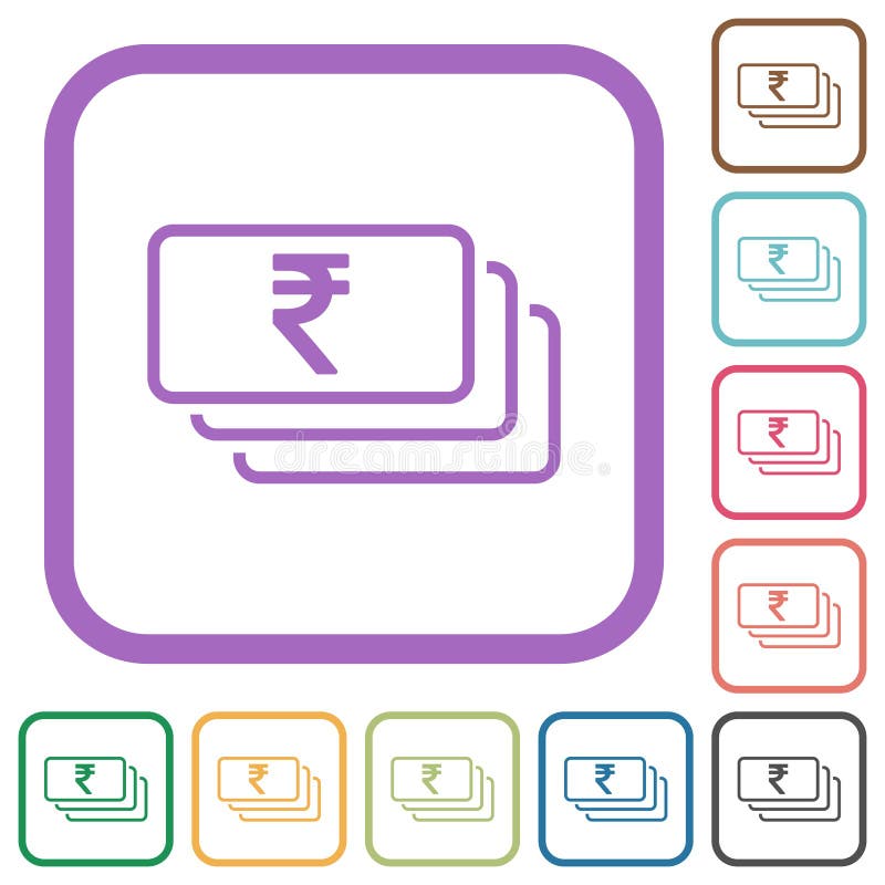 Rupee Outline Stock Illustrations – 604 Rupee Outline Stock ...
