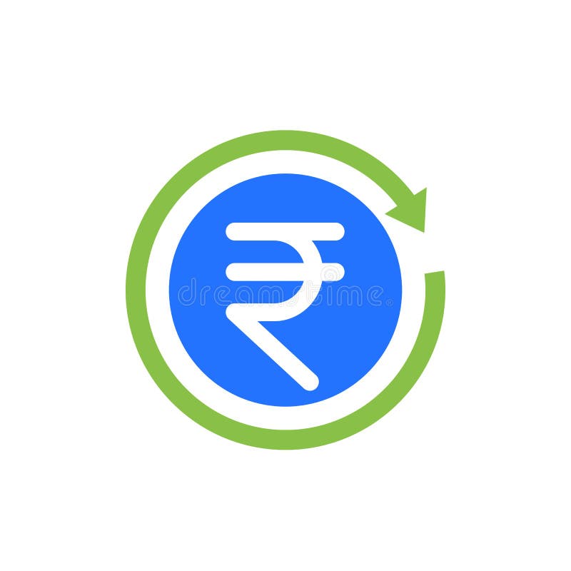 Indian Rupee Cashback Icon, Vector Stock Vector - Illustration of ...