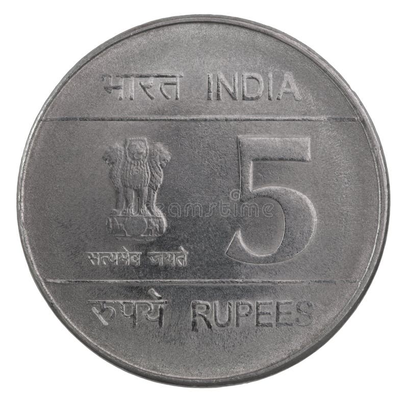 One Indian Rupee coin stock photo. Image of discount - 86022284