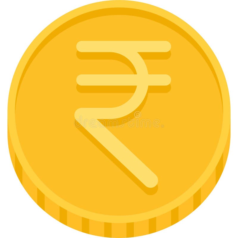 Indian Rupee Coin, Official Currency of India Stock Vector ...