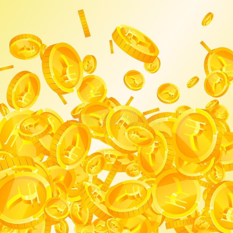 Indian Rupee Coins Falling. Scattered Stock Vector - Illustration of ...