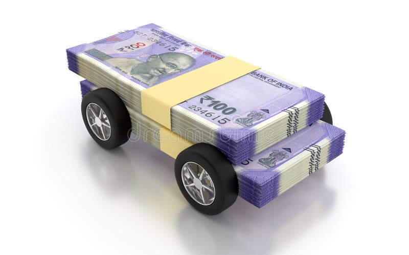 Indian Rupee 100 Currency Note Bundles Isolated on White Background ...