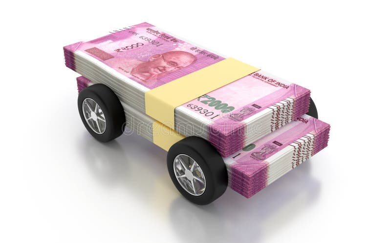 Indian Rupee 2000 Currency Note Bundles Isolated on White Background ...