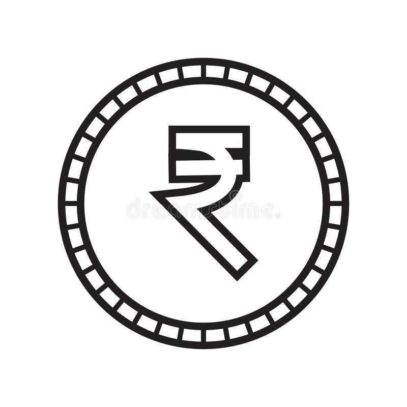 Indian Rupee Currency Symbol Banknote Outline Icon Stock Vector ...