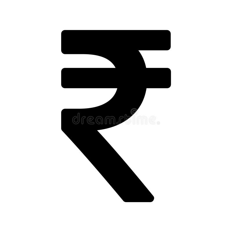 Indian Rupee Icon Symbol Isolated on White Background. Vector Money ...
