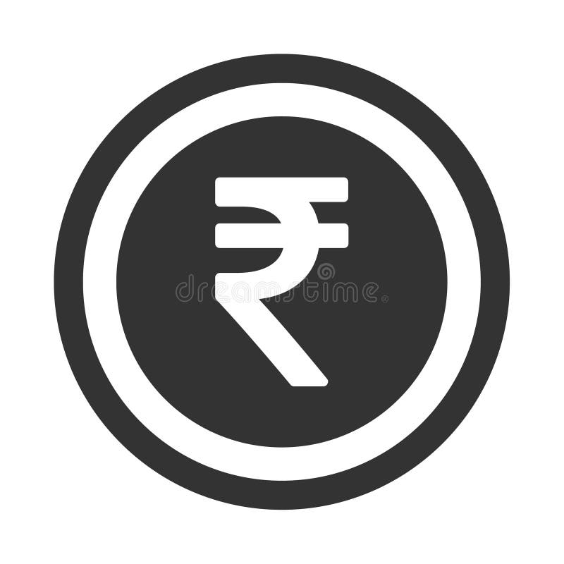 Indian Rupee Icon Symbol Isolated on White Background. Vector Money ...