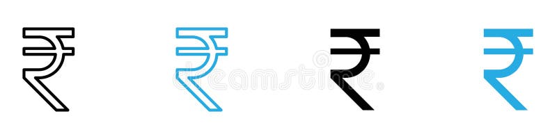 Indian Rupee Icon Vector Set Collection for Web Stock Vector ...