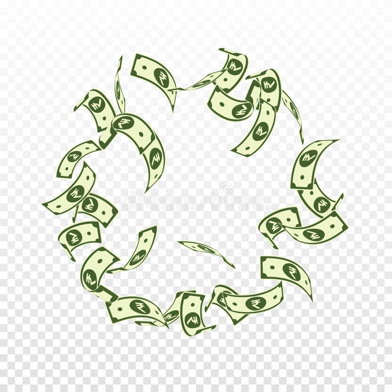 Indian Rupee Notes Falling. Floating INR Bills on Stock Vector ...