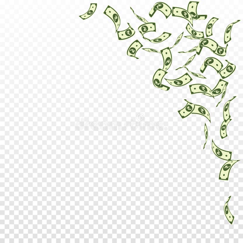 Indian Rupee Notes Falling. Sparse INR Bills on Tr Stock Illustration ...