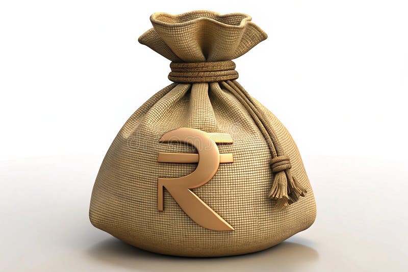 Indian Rupee Sack stock illustration. Illustration of income - 376307967