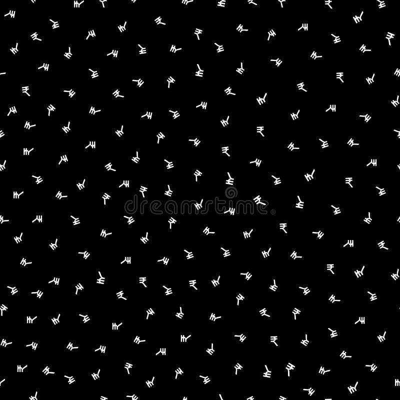 Indian Rupee Symbol Vector Pattern Seamless Background. Black White ...