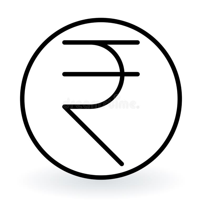 Indian rupee symbol icon stock vector. Illustration of indian - 133154245