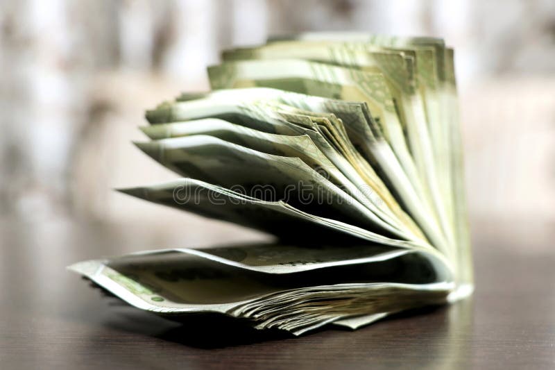Indian Rupees 500 Currency Notes on the Wooden Table Stock Image ...