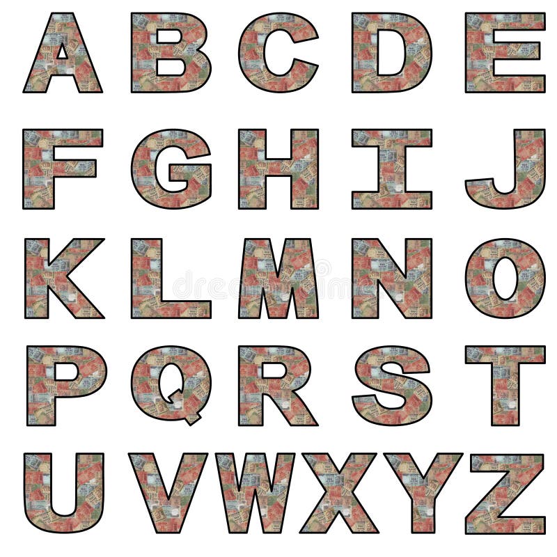 Indian Rupees Font with Outline Stock Illustration - Illustration of ...