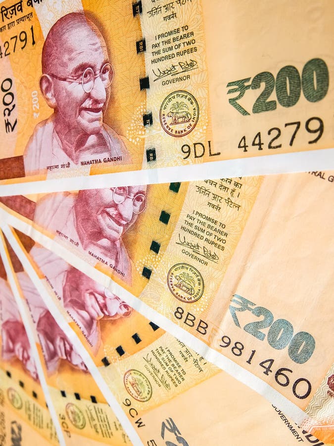 Indian rupees, new notes. stock image. Image of bill - 127817295