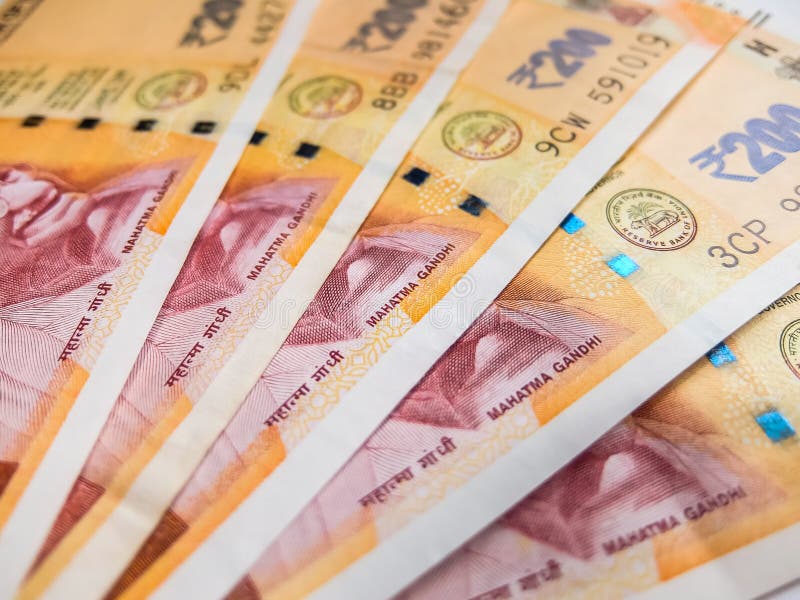 Indian rupees, new notes. stock photo. Image of monetary - 127817480