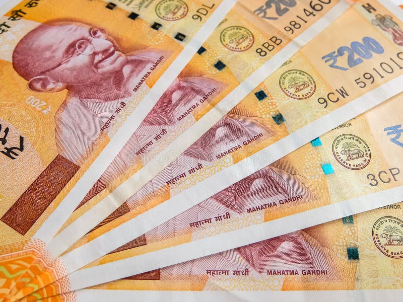 Indian rupees, new notes. stock image. Image of cash - 127817537