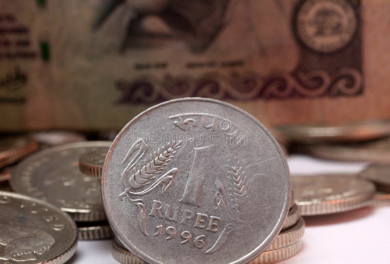 1 Indian Ruppe stock photo. Image of earn, commercial - 94462308