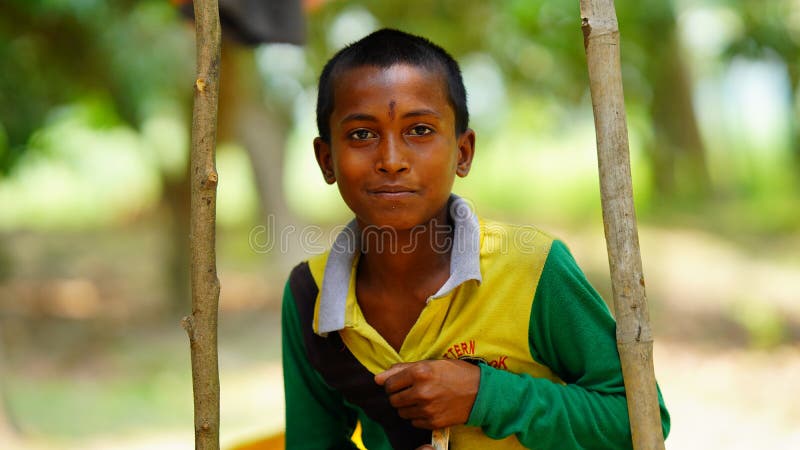 Indian Rural Boy in the Farm Editorial Photography - Image of engine ...
