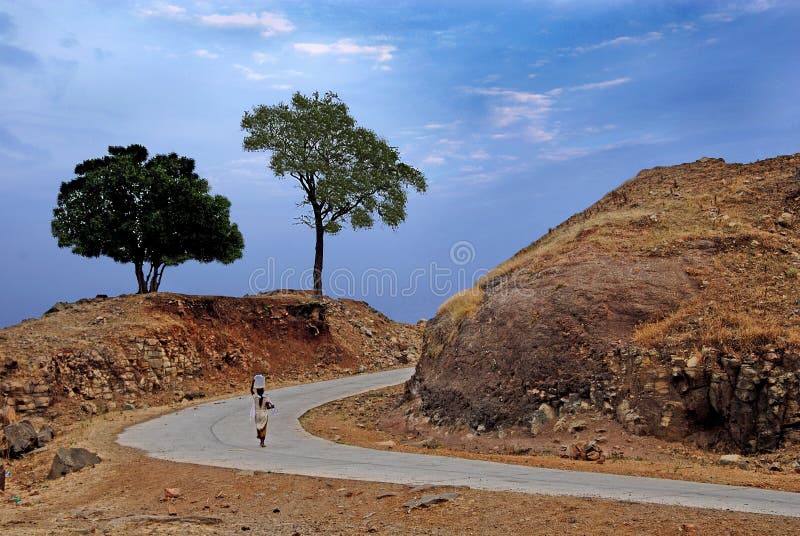 Indian Rural life editorial photo. Image of morning, road - 17928891