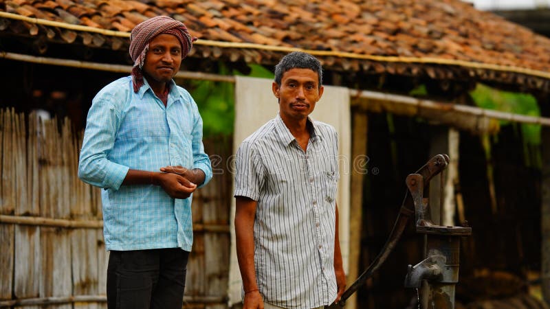 Indian Rural Man with Smile in Village Editorial Stock Image - Image of ...
