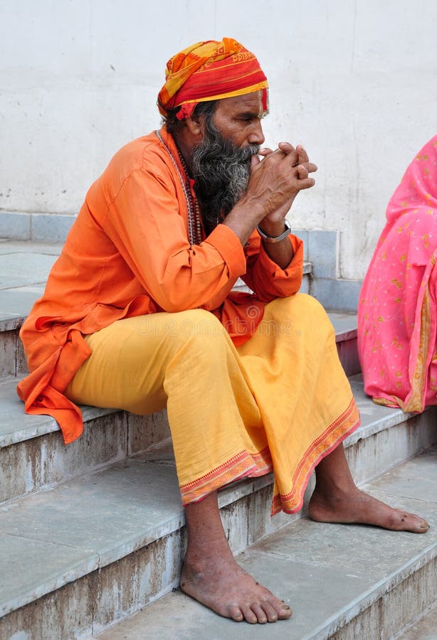 Indian sadhu editorial photo. Image of sadhu, thinking - 20833456