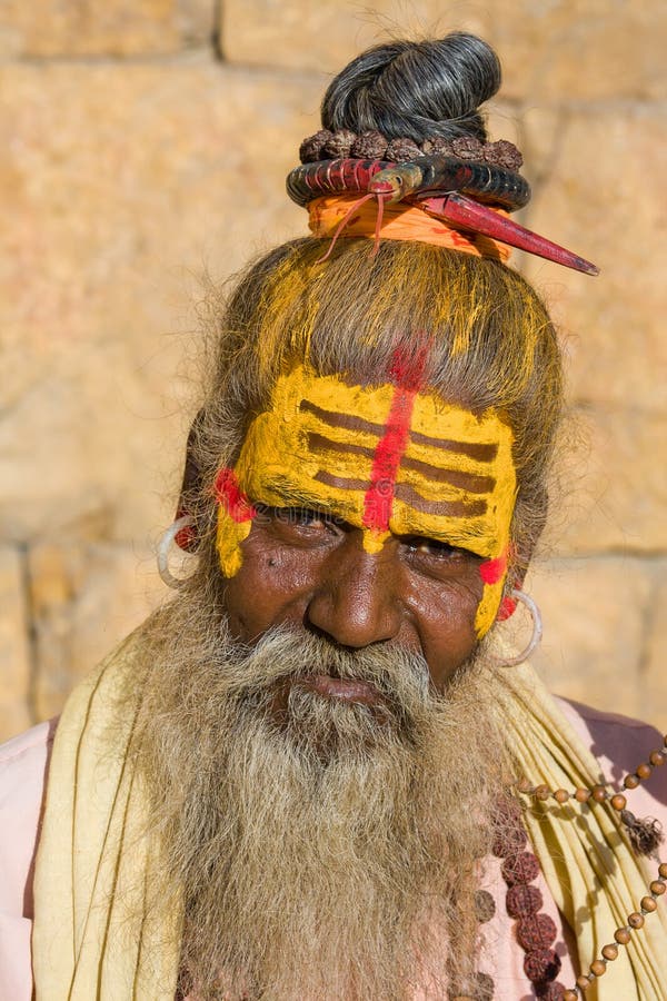 Indian sadhu (holy man) editorial image. Image of bead - 27770210