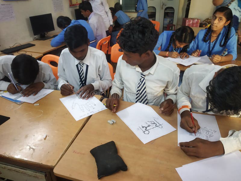 Indian School Student Classroom Activity Editorial Photo - Image of ...