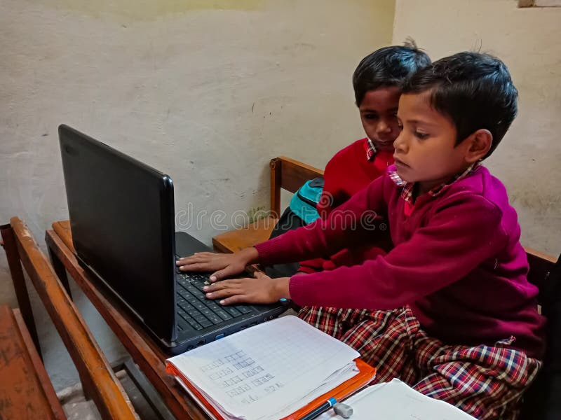Indian Students Studying Computer