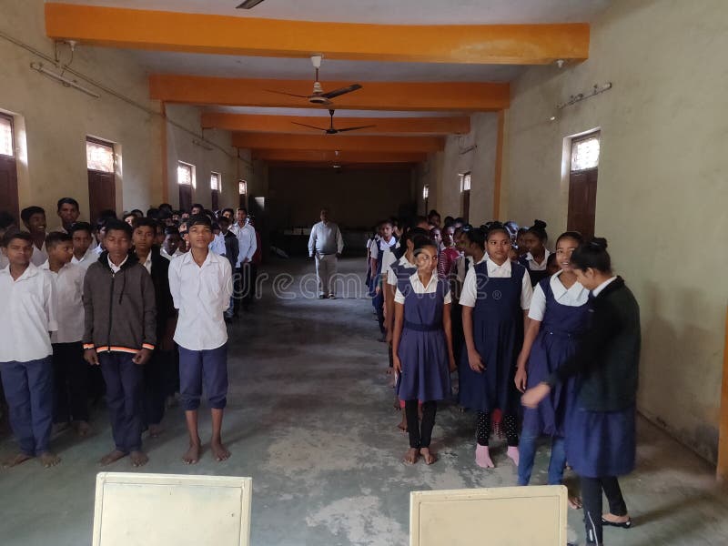 Indian School Students in Uniform Editorial Stock Image - Image of ...