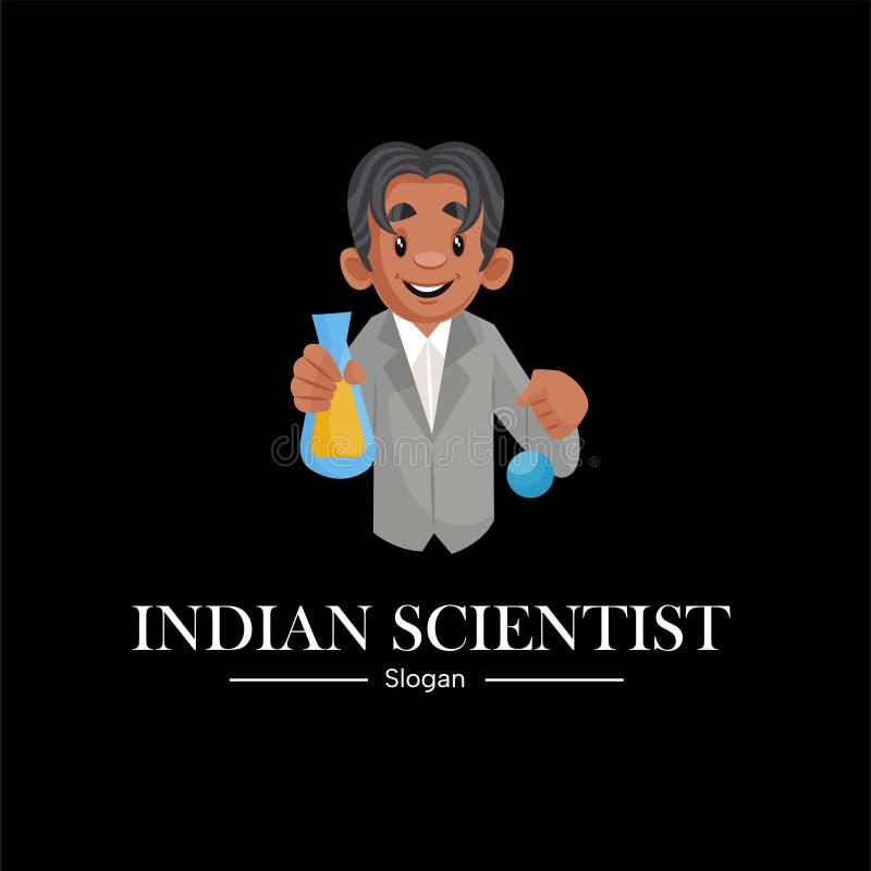 Indian Scientist Vector Mascot Logo Stock Vector - Illustration of ...