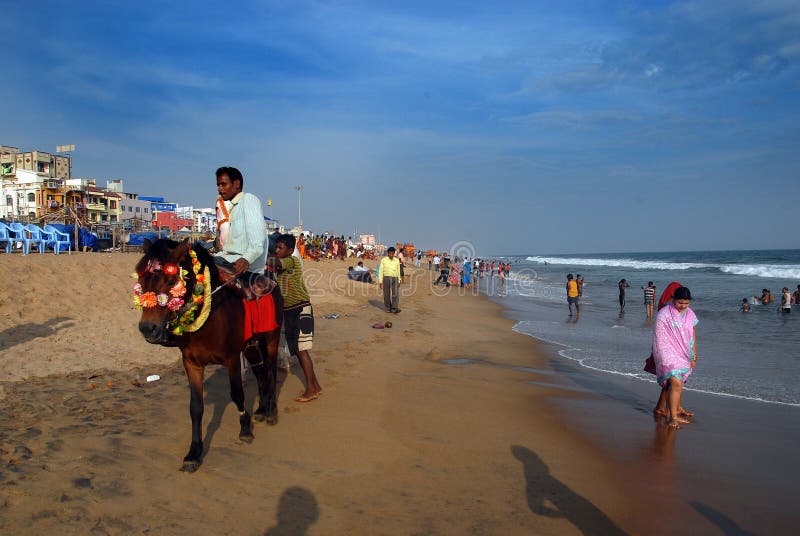 Indian Sea Beach editorial stock photo. Image of walk - 27829923