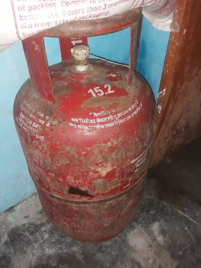 An Indian Simple Gas Cylinder Used by Making Food Stock Photo - Image ...