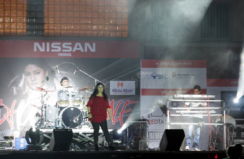 Indian Singer Sunidhi Chauhan Performs at Bahrain Editorial Stock Photo ...