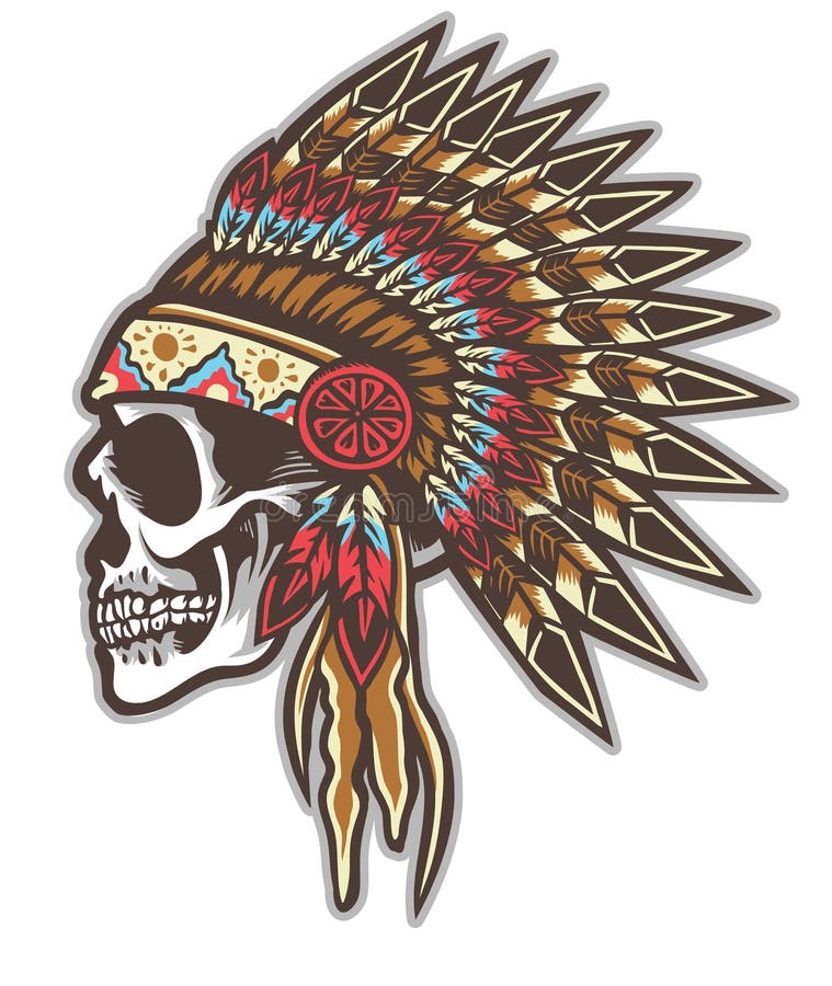 Indian Skull stock vector. Illustration of strong, head - 57325331 Indian Skull stock vector. Illustration of strong, head - 57325331