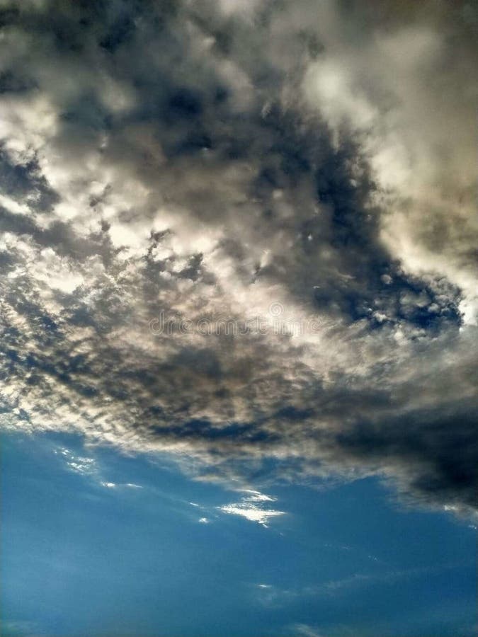 Indian Sky Cloud Beautiful Pic Stock Photo - Image of village, wheat ...