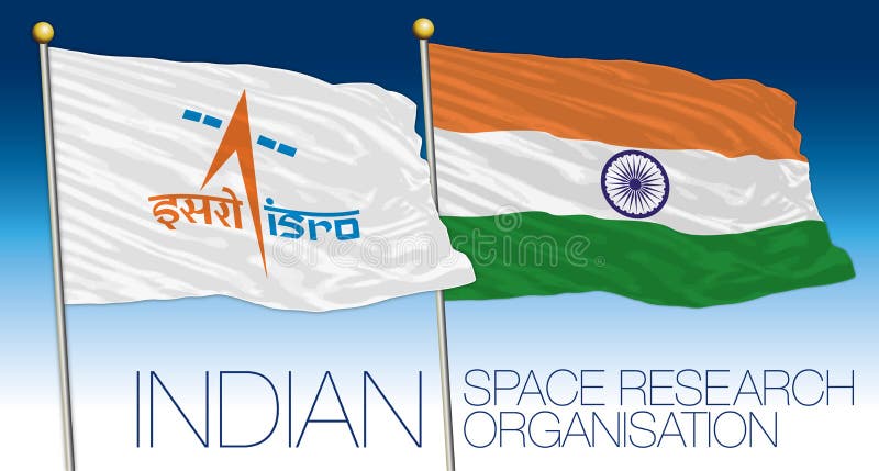 Indian Space Research Organisation Flag, India Stock Vector ...
