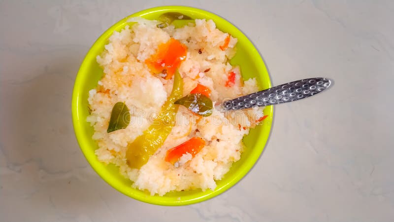 Indian Breakfast - Plain Upma Very Tasty Breakfast Stock Photo - Image ...